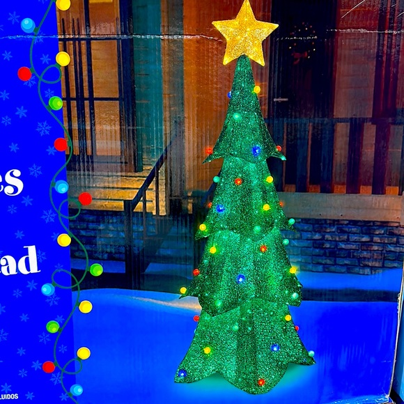 Holiday | 8 Holiday Glitter Mesh Tree With Led Lights | Poshmark